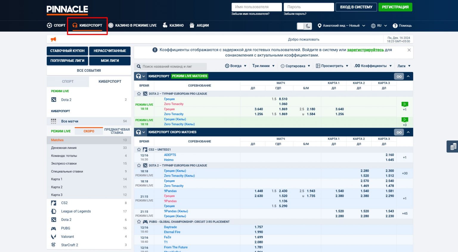 Букмекерская контора Pinnacle888 - обзор официального сайта